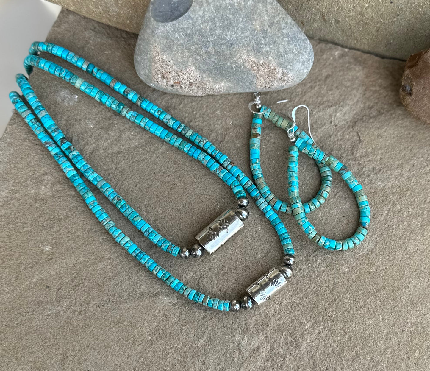 Turquoise necklace (smaller bead bottom) beads will vary sold separate ...