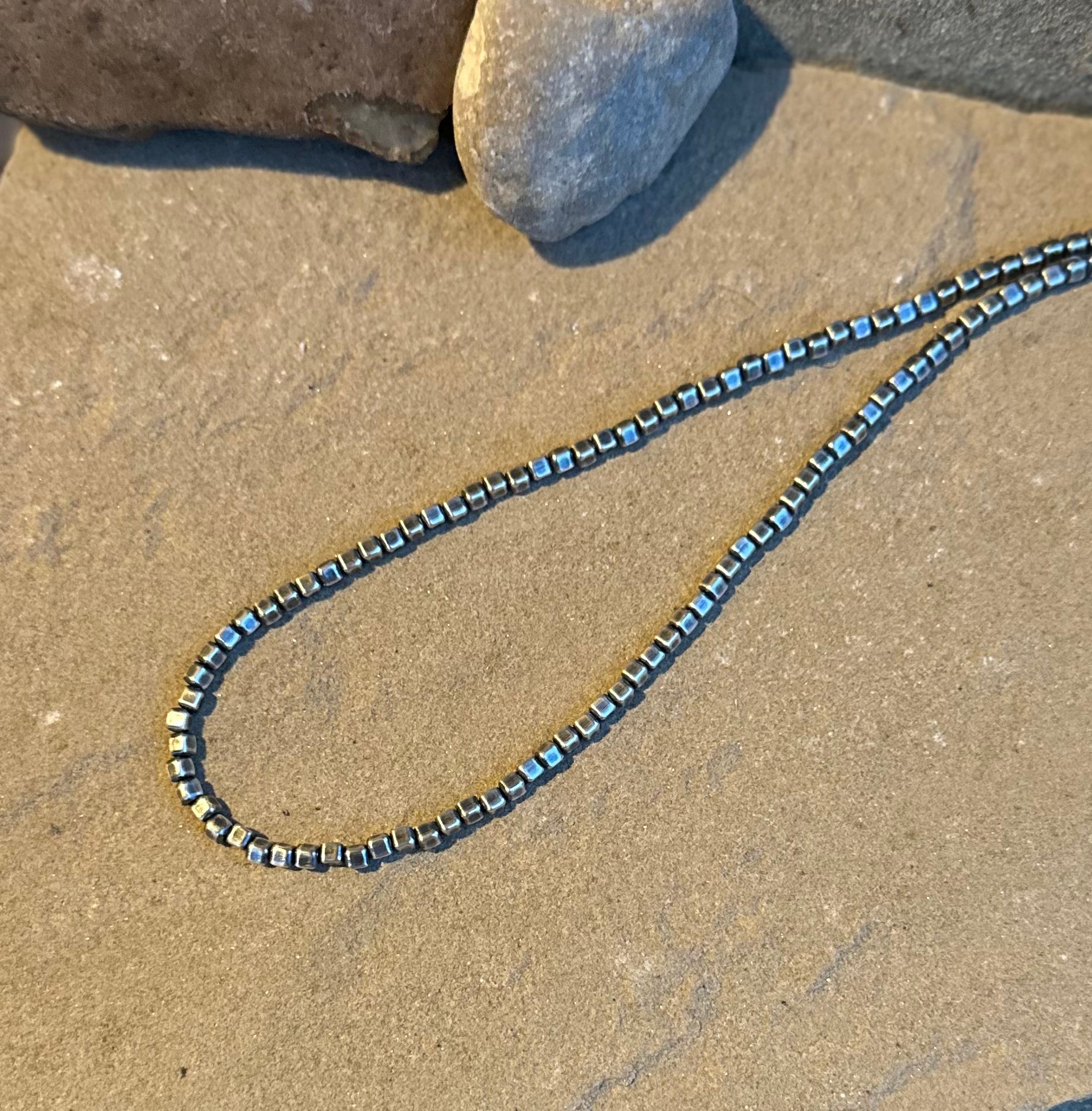 3mm 15 inch box pearls with extender – River Turquoise
