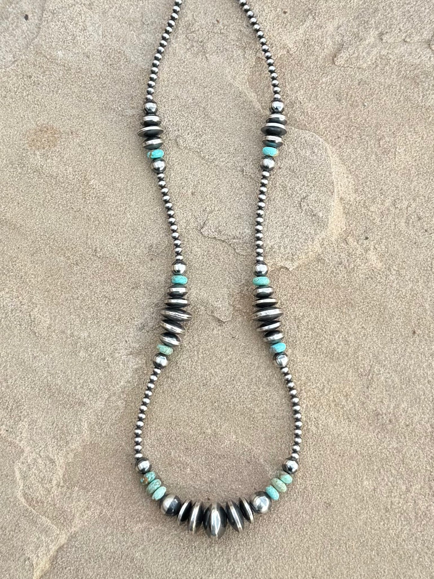 Machine Made Graduated Beaded Necklace - Mitzi – River Turquoise